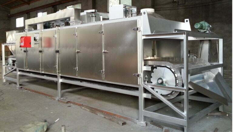 Continuous Chain Plate Oven with a cooling part