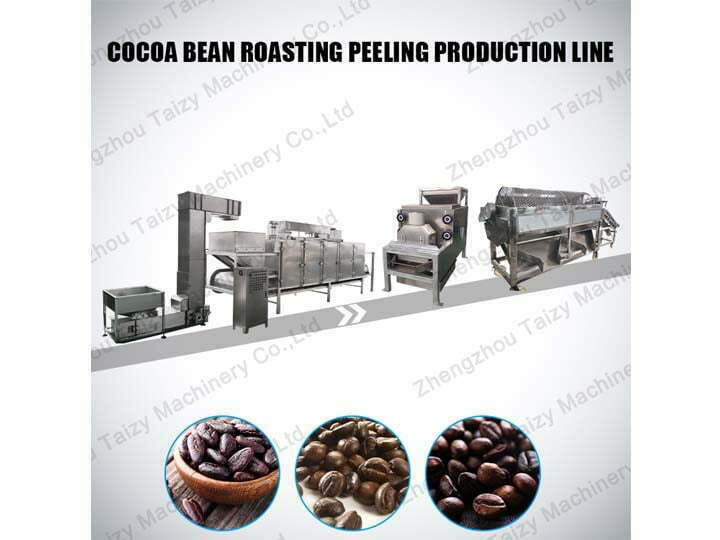 Cocoa Bean Roasting Peeling Grading Processing Line